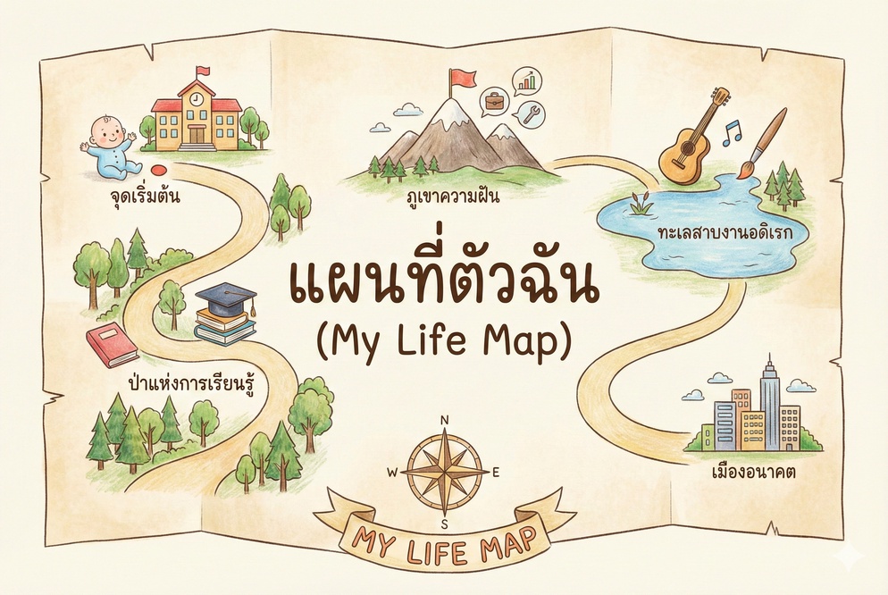 Inskru | ใบงาน :“แผนที่ตัวฉัน (My Life Map)”