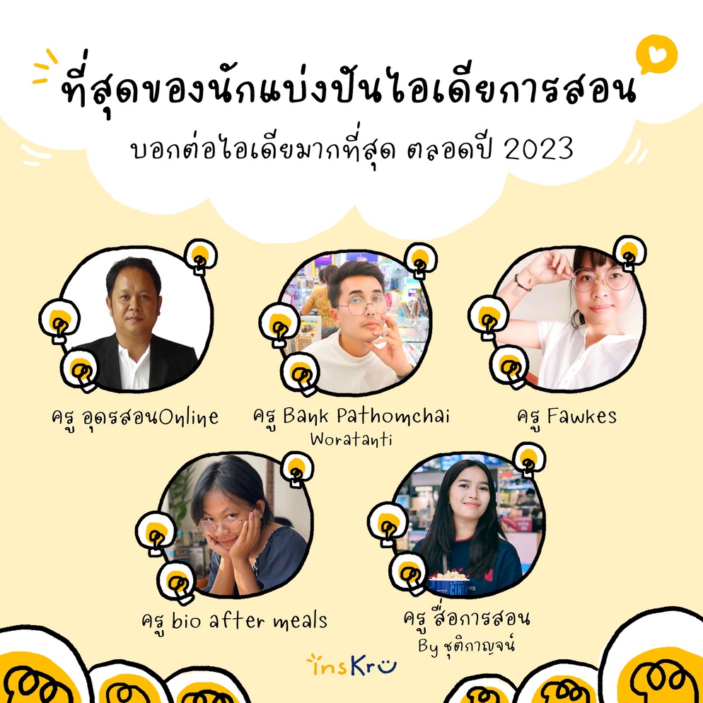Inskru | ที่สุดแห่งปี 2023 ในเว็บไซต์ insKru.com