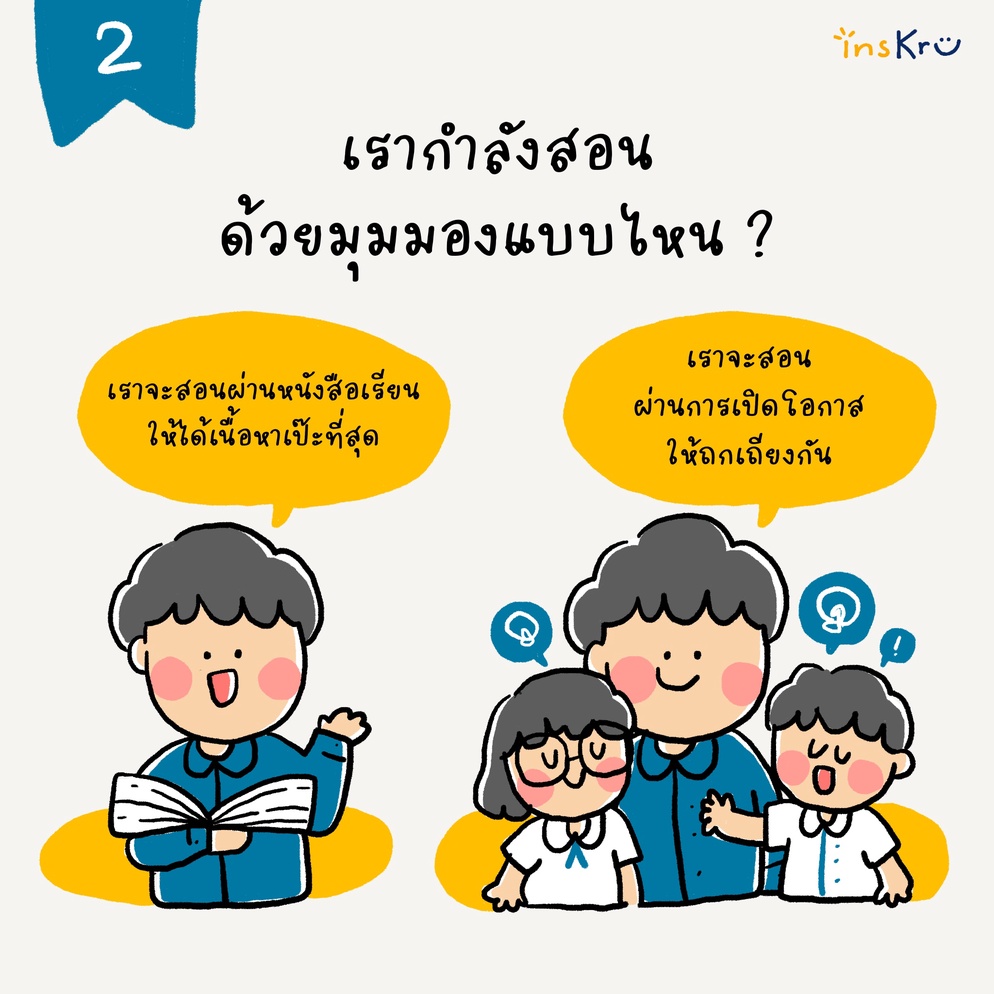 Inskru | 3 คำถามของการสอน กับการทบทวนความคุ้นชิน